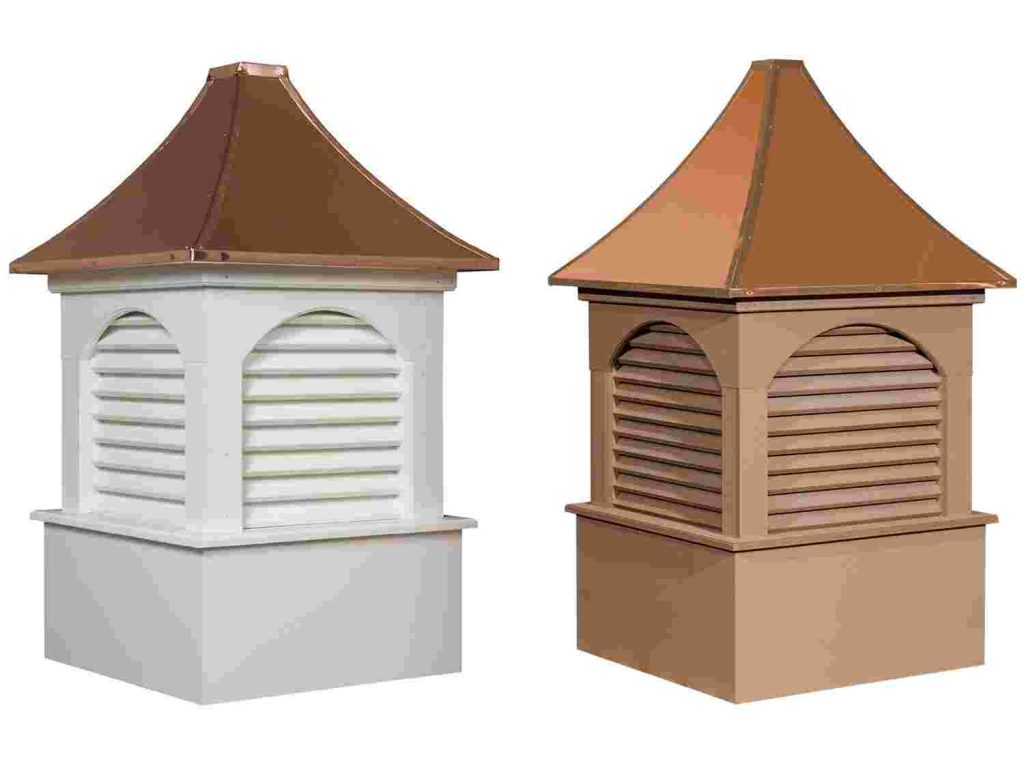 Dalton Cupola - Square with Arch Louvers Copper Series Cupolas - The ...